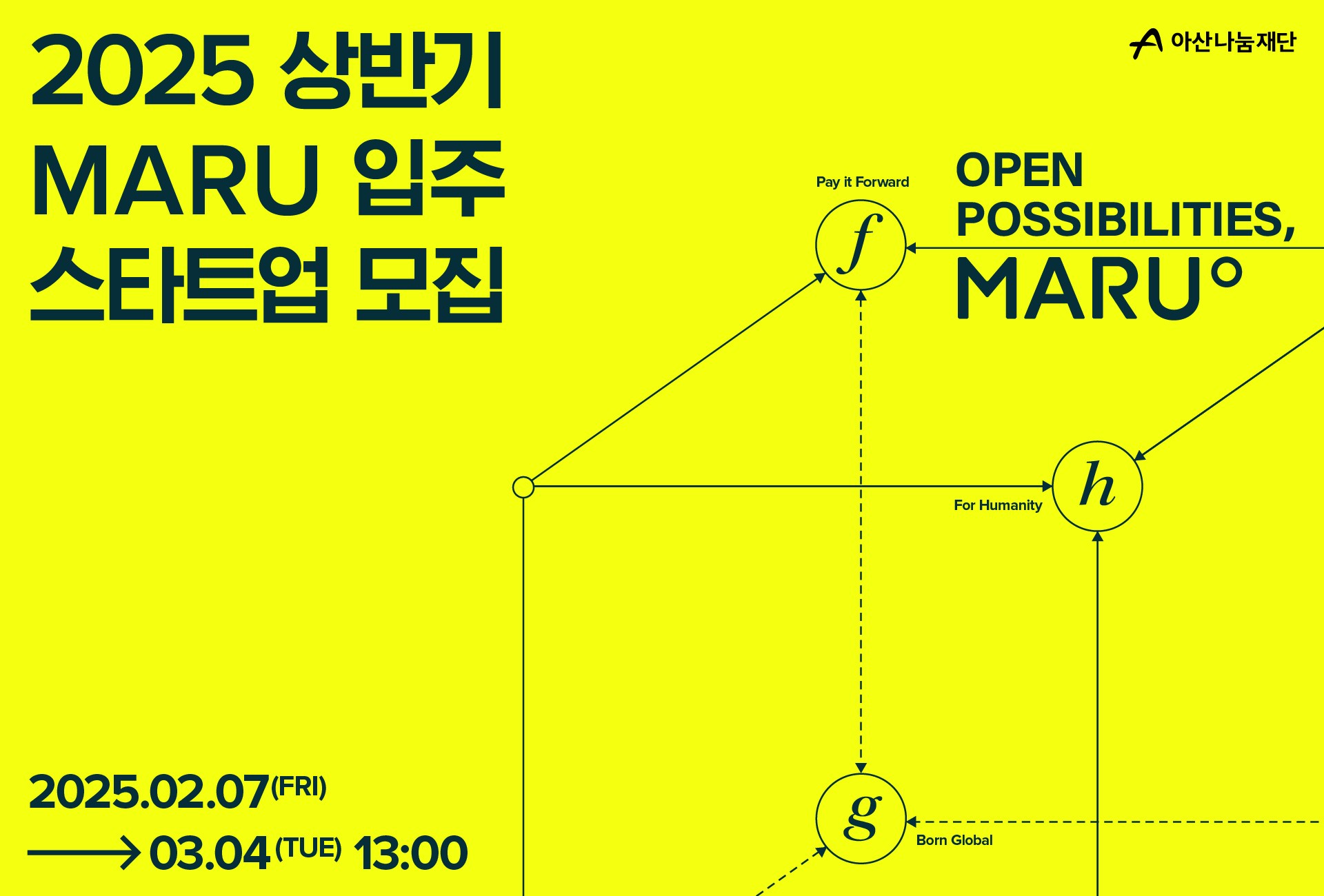 아산나눔재단, ‘마루(MARU)’ 2025년 상반기 신규 입주기업 모집 - 플래텀